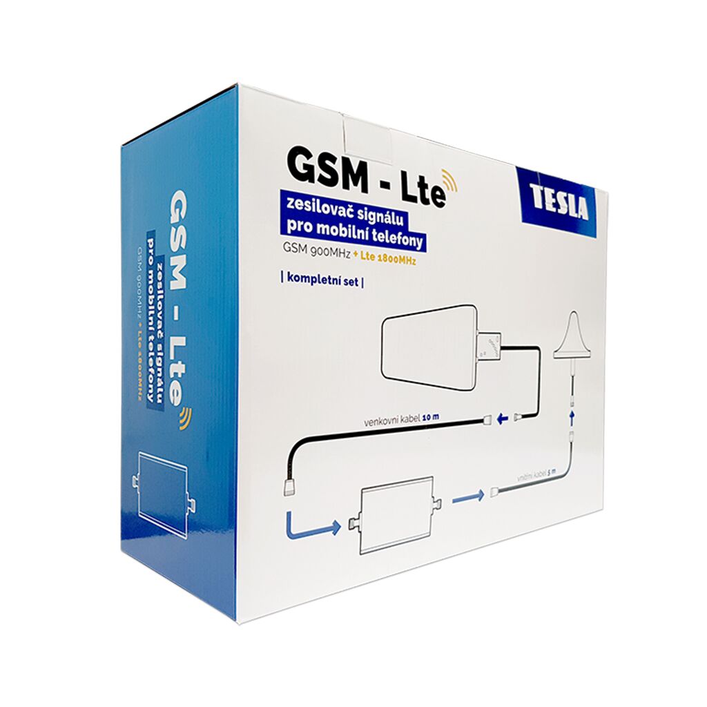 TESLA GSM‒LTE - sada zesilovač/opakovač GSM signálu (900/1800 MHz ...